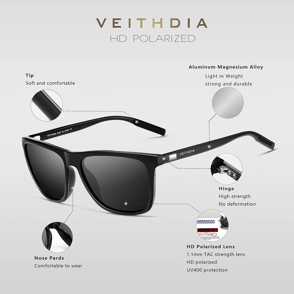 Brand Sunglasses Retro Aluminum+Tr90 Sunglasses Polarized Lens Vintage ...